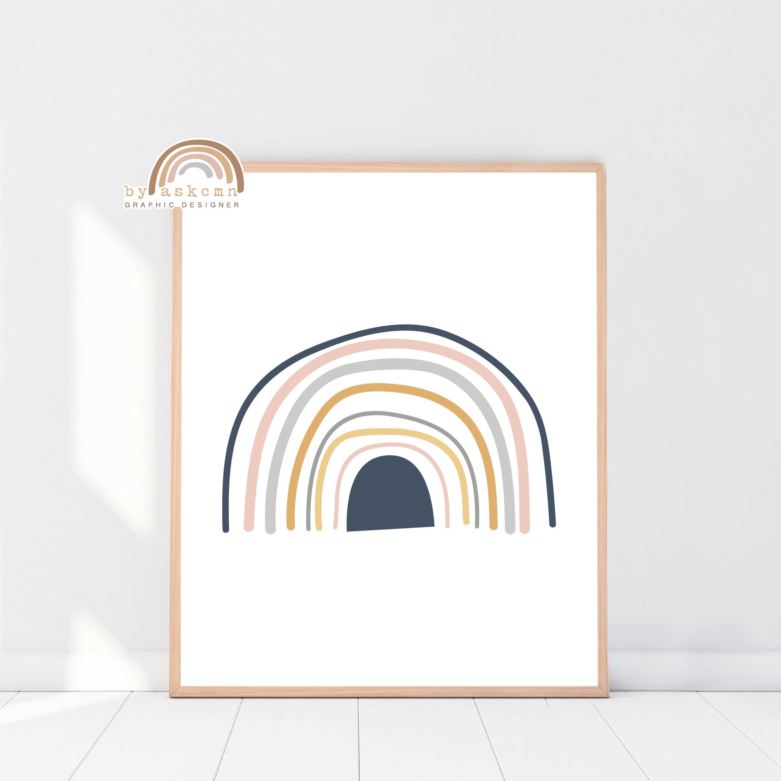 Rainbow Wall Decor Print, Baby Room Poster, Nursery Print Art, Rainbow ...