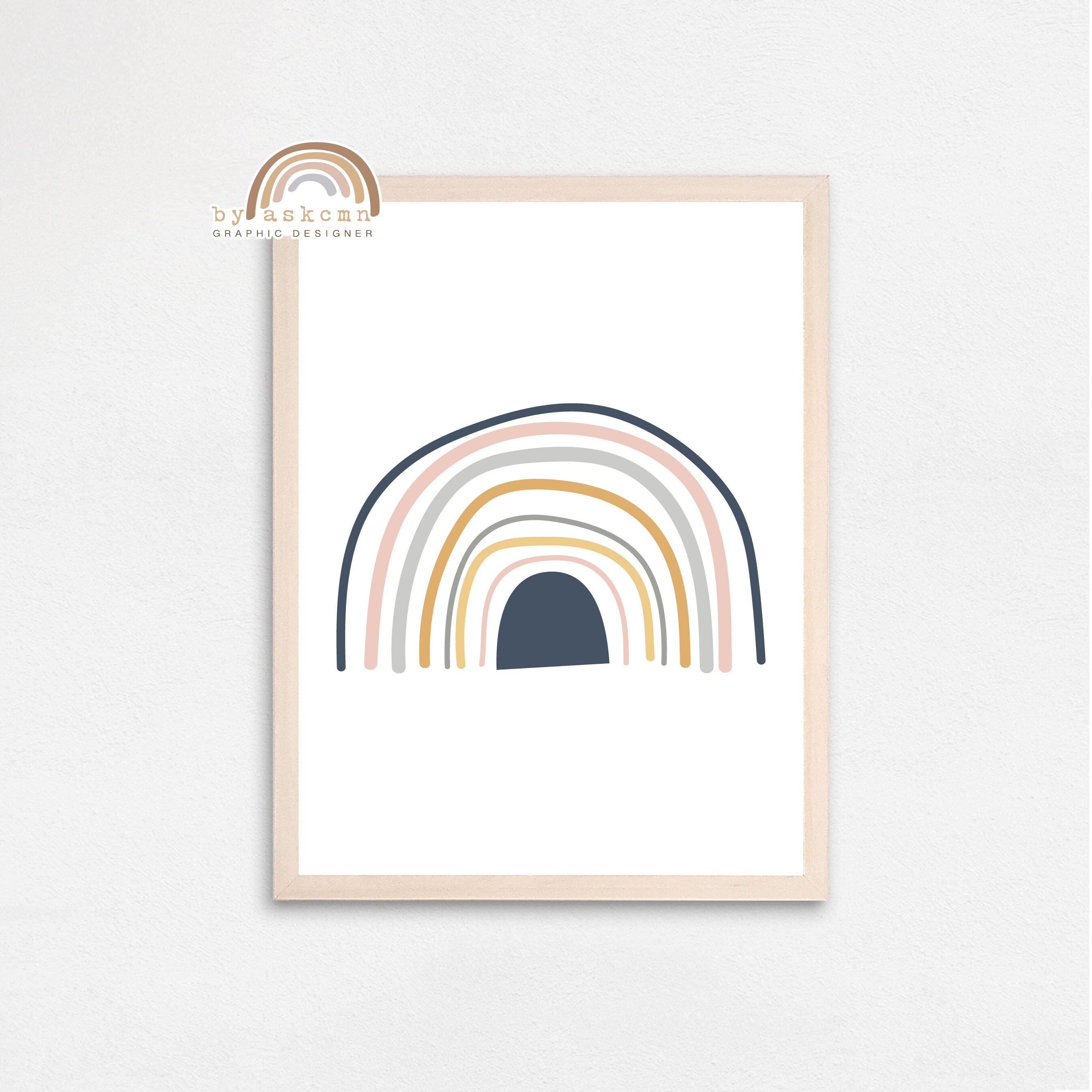 Rainbow Wall Decor Print, Baby Room Poster, Nursery Print Art, Rainbow ...