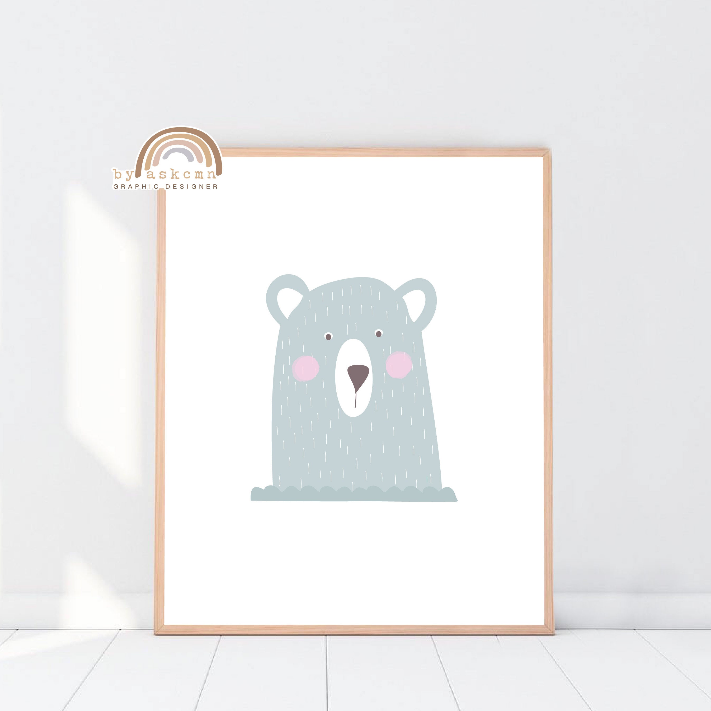 Neutral Nursery Printable Art, Baby Animal Print, Baby Room Poster ...