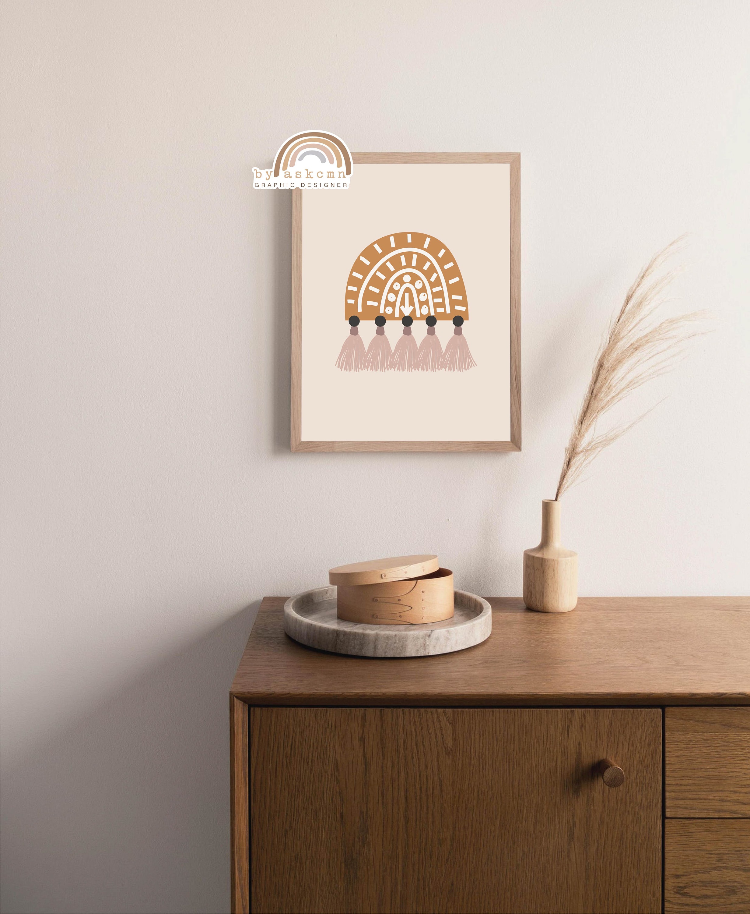 Boho Rainbow Poster Nursery Wall Art Boho Nursery Print - Etsy