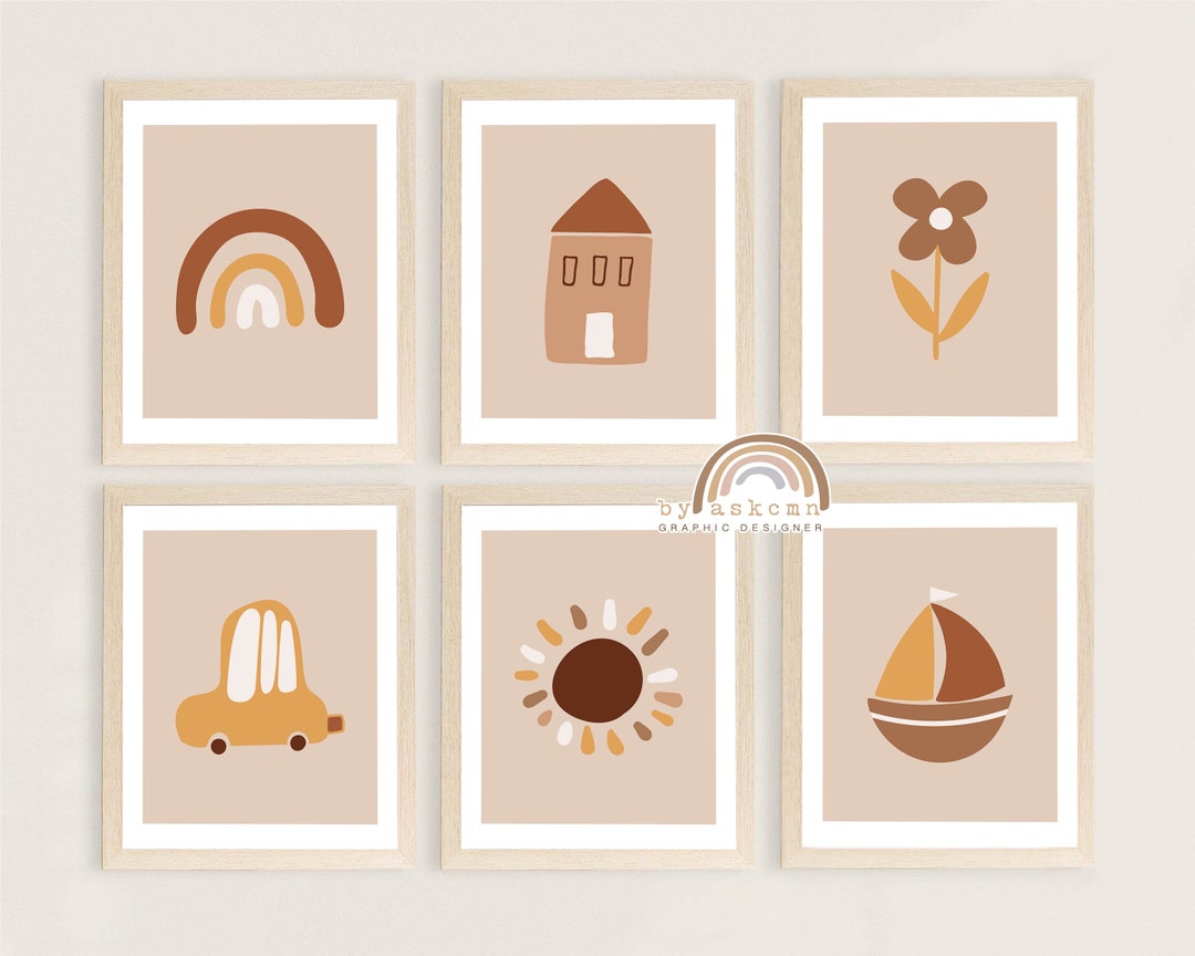 Living Room Art Print, Baby Room Poster, Neutral Nursery Decor, Boho ...