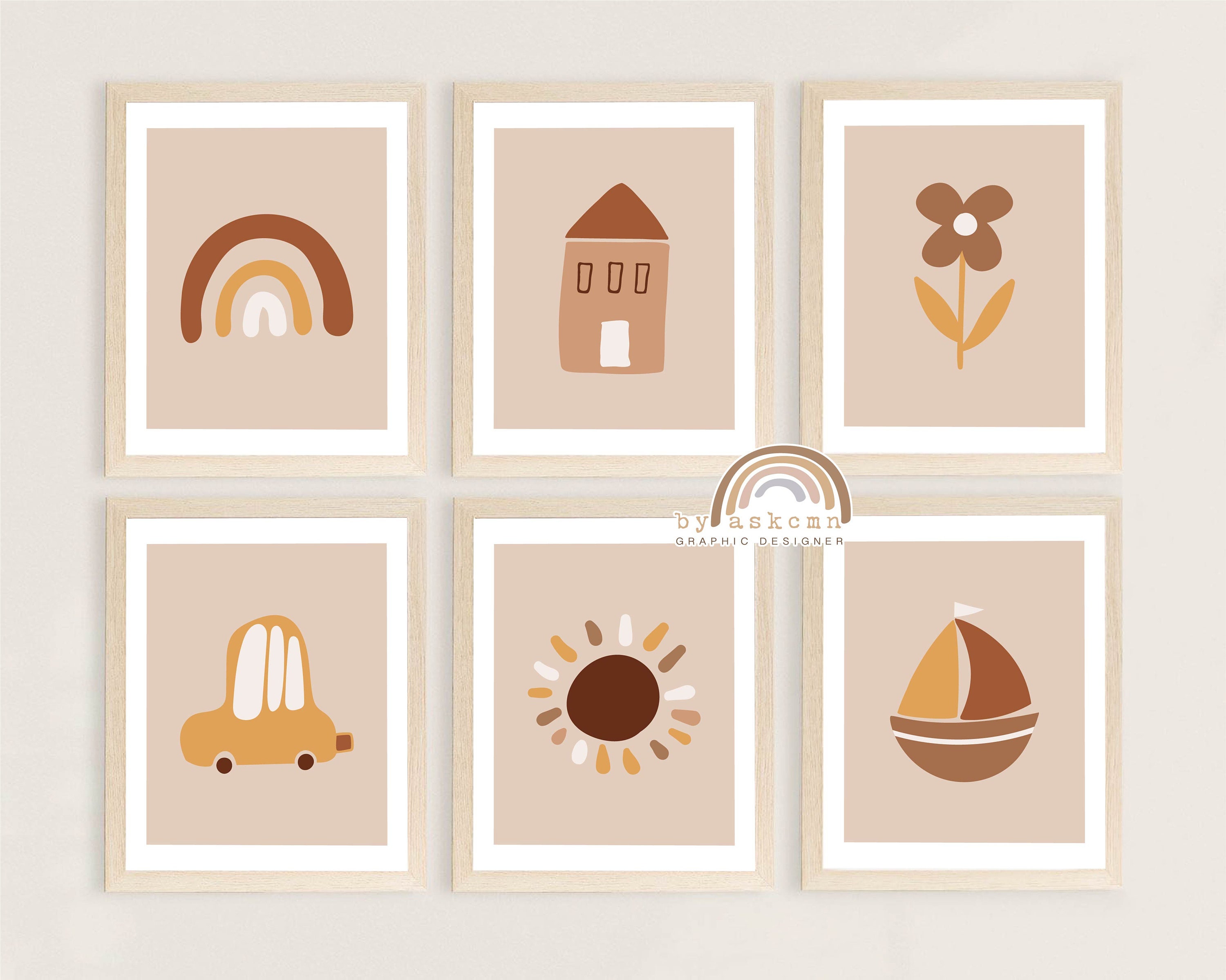 Living Room Art Print, Baby Room Poster, Neutral Nursery Decor, Boho ...