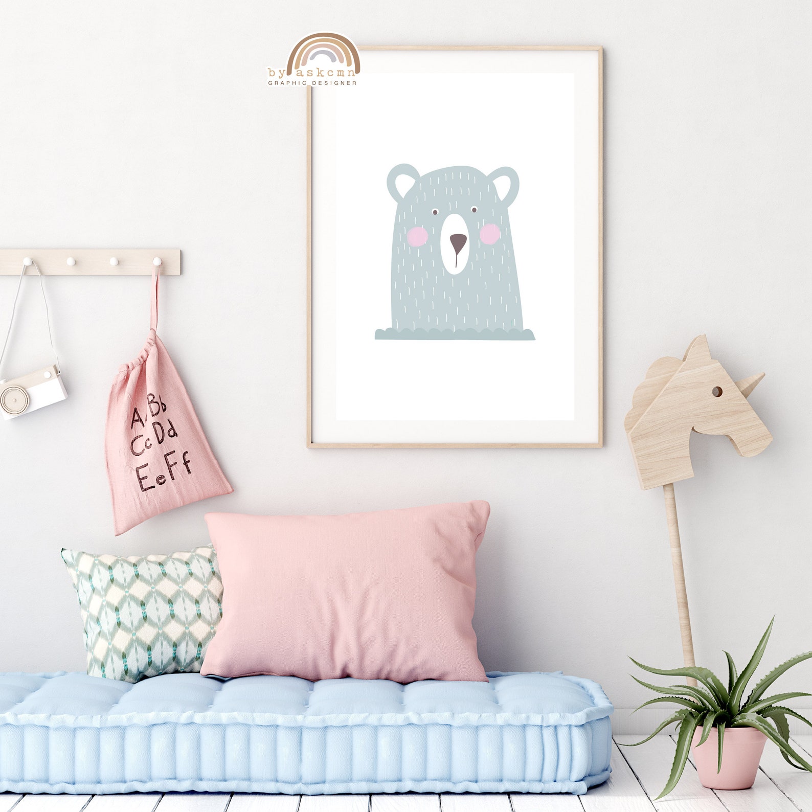 Neutral Nursery Printable Art, Baby Animal Print, Baby Room Poster ...