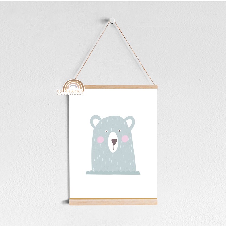 Neutral Nursery Printable Art, Baby Animal Print, Baby Room Poster ...