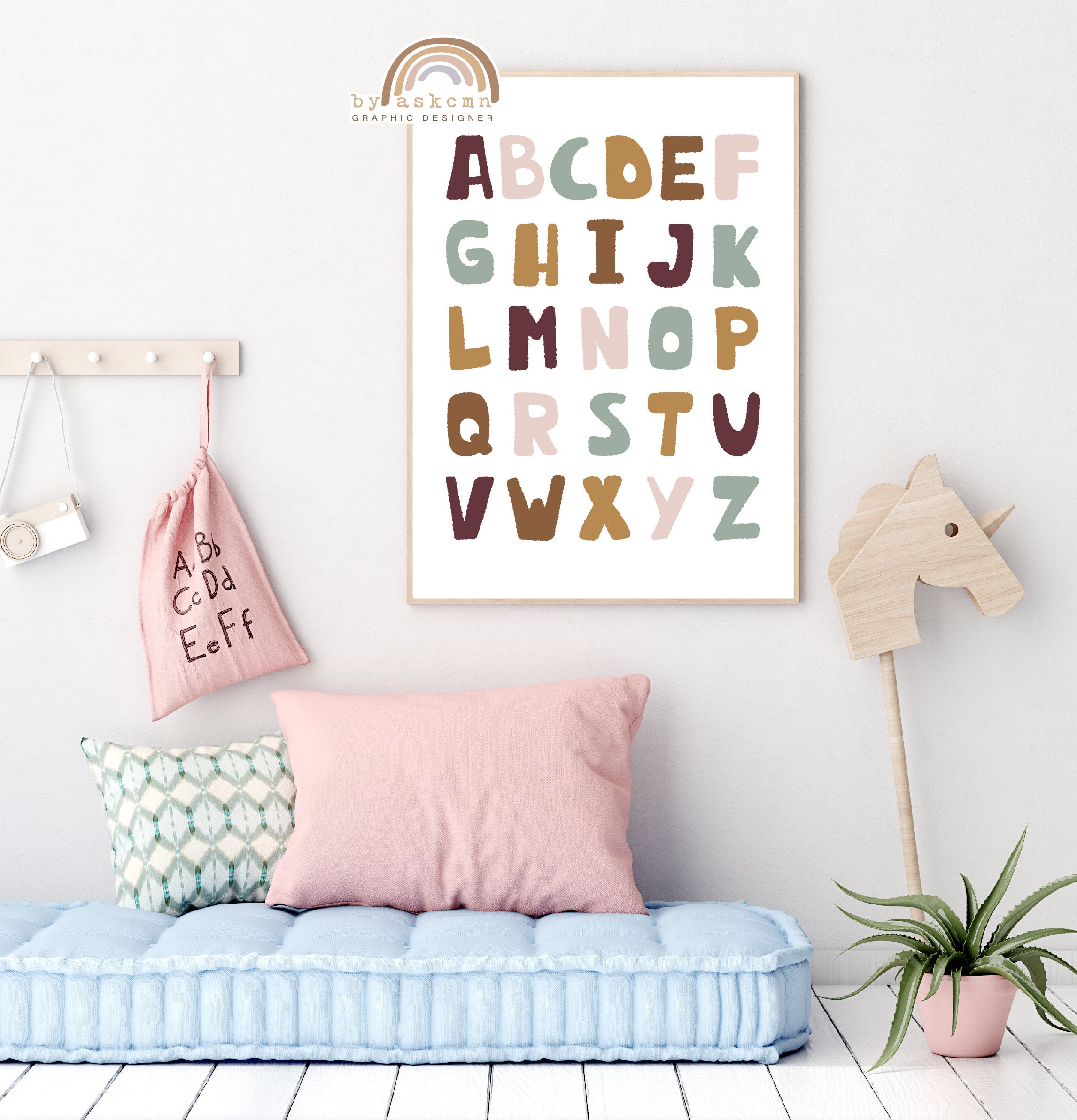Alphabet Nursery Wall Art, Baby Room Poster, Wall Art Prints, Kids Room ...