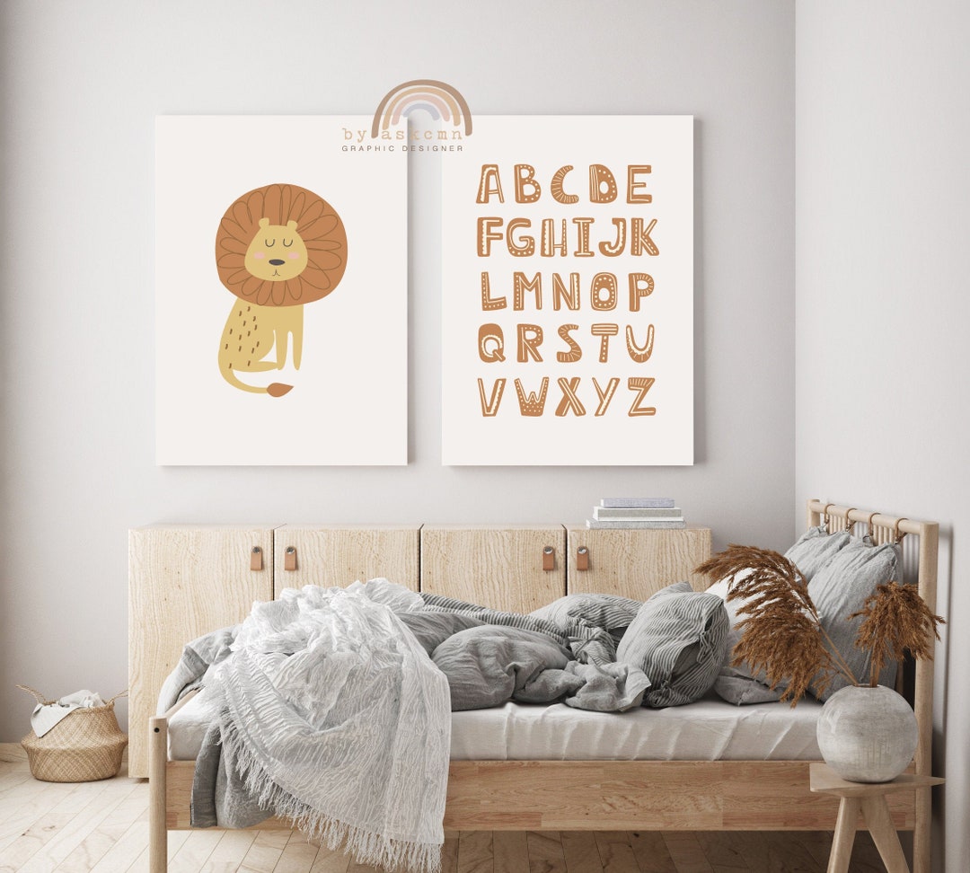 Alphabet Nursery Print, Baby Room Poster, Animals Prints for Nursery ...