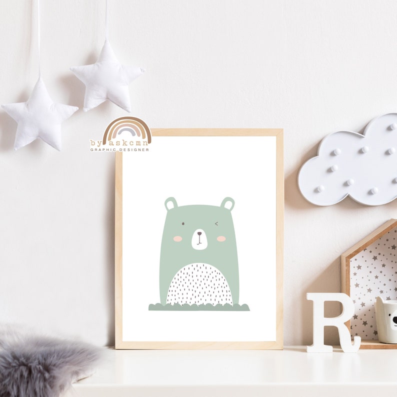 Printable Nursery Wall Art Decor, Instant Digital Download, Baby Room ...