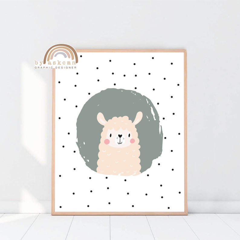 Cute Alpaca Poster Jungle Nursery Decor Nursery Wall Art - Etsy