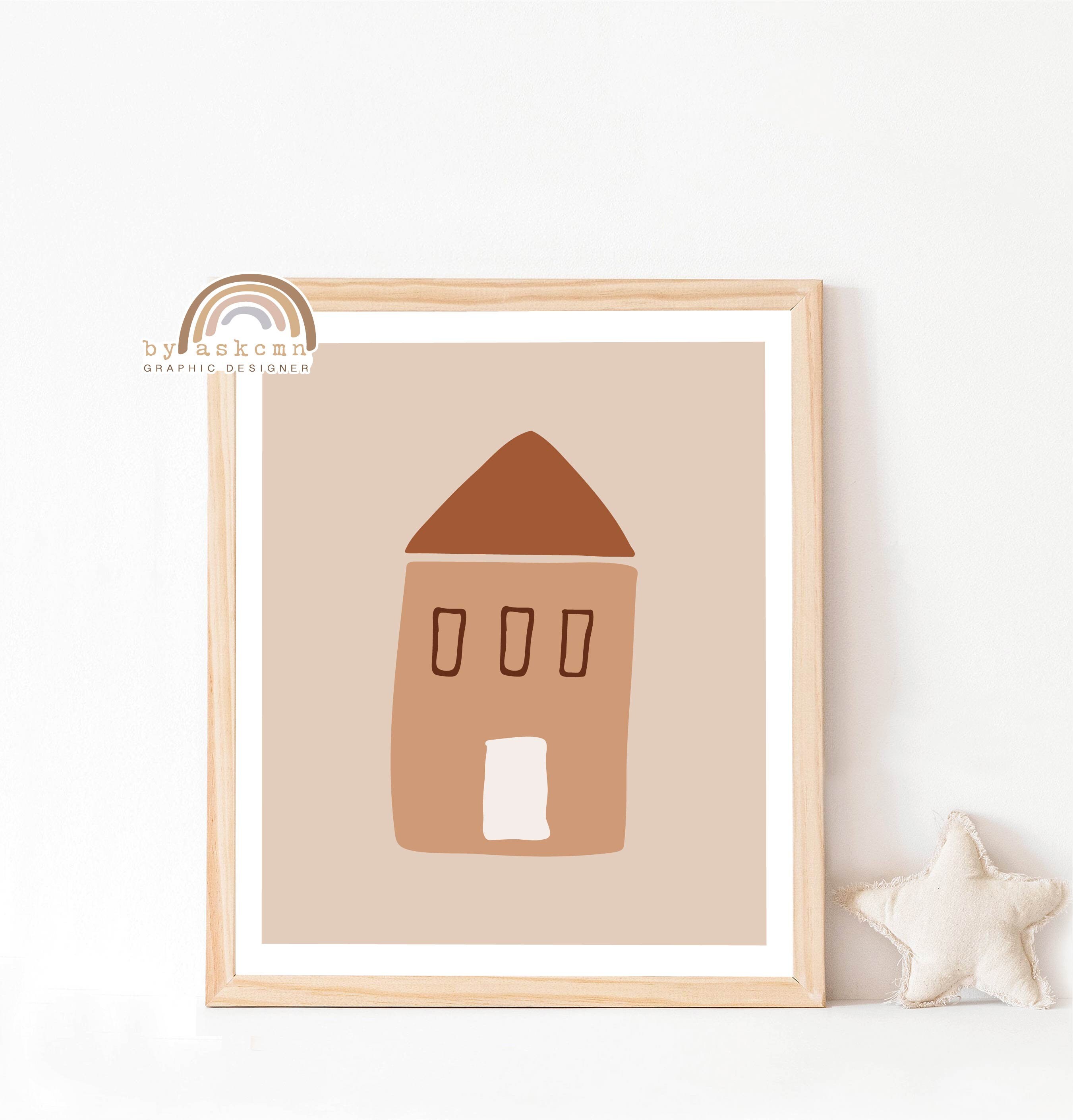 Living Room Art Print, Baby Room Poster, Neutral Nursery Decor, Boho ...