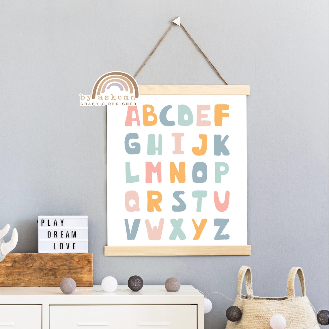 Alphabet Nursery Wall Art Baby Room Poster Wall Art Prints - Etsy