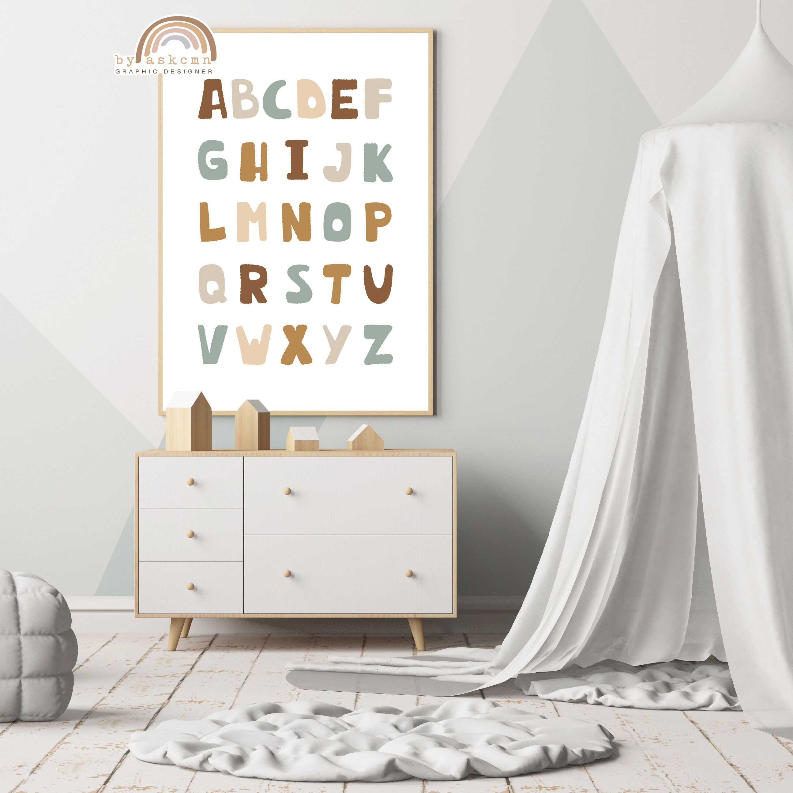 Alphabet Nursery Wall Art, Baby Room Poster, Wall Art Prints, Kids Room ...