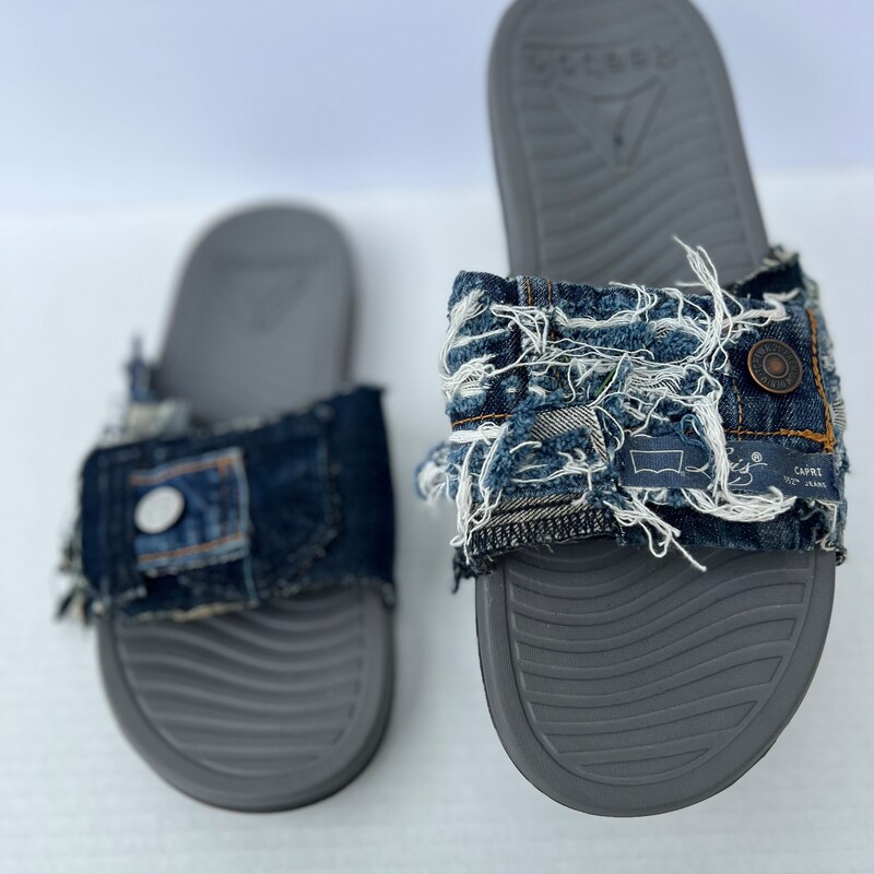Denim Slides - Etsy