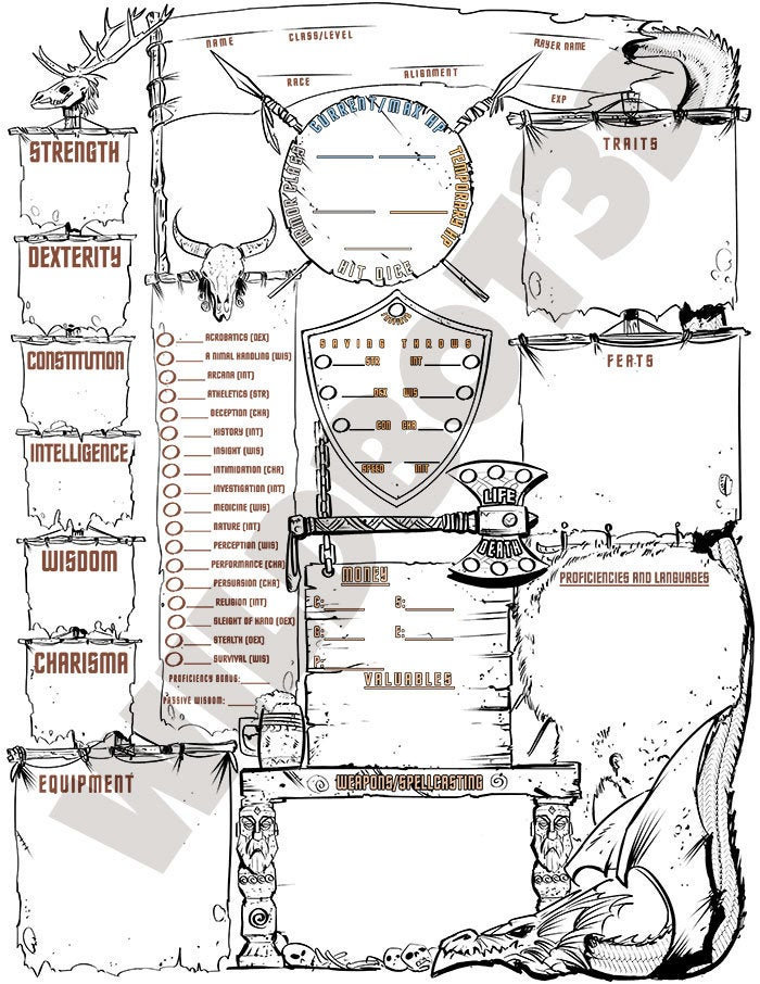 画像 Fillable Dnd 5e Character Sheet Pdf 195675 Printable Fillable Pdf