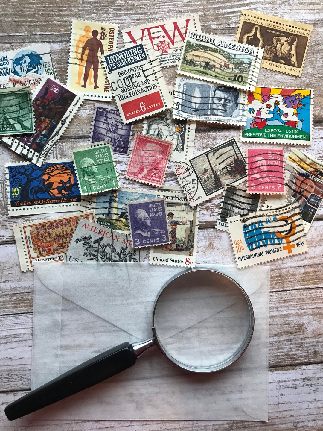USA Postage Stamp Lot -package of 25 Used, Mixed Stamps for Stamp ...