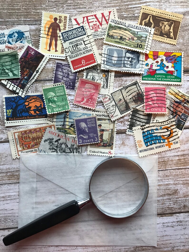USA Postage Stamp Lot -package of 25 Used, Mixed Stamps for Stamp ...