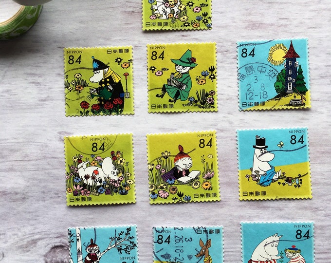 Moomin Animation Cartoon Anime Japan Postage Stamps set of 10 Used ...
