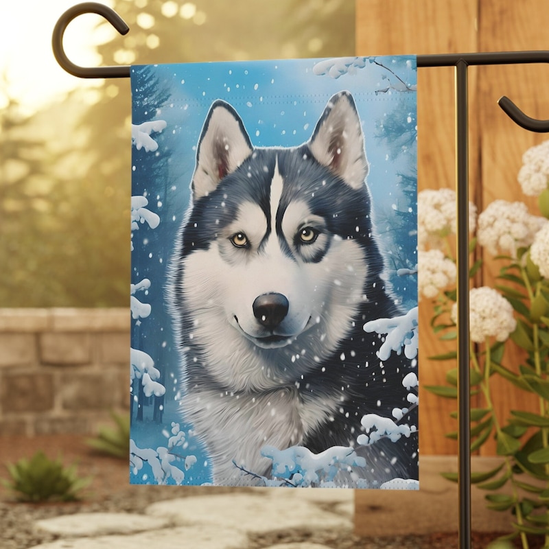 Siberian Husky Flag - Etsy