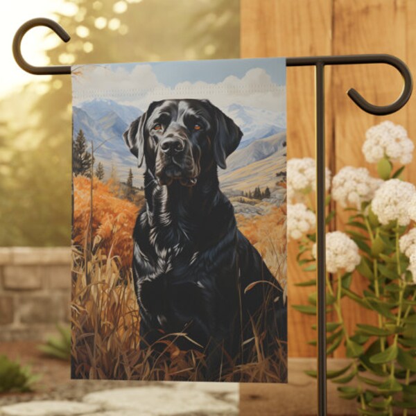 Black Lab House Flag - Etsy