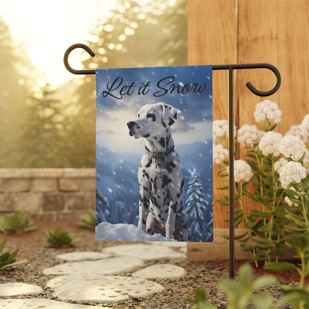 Adorable Dalmatian Winter Small Garden Flag - Perfect for Animal Lovers ...