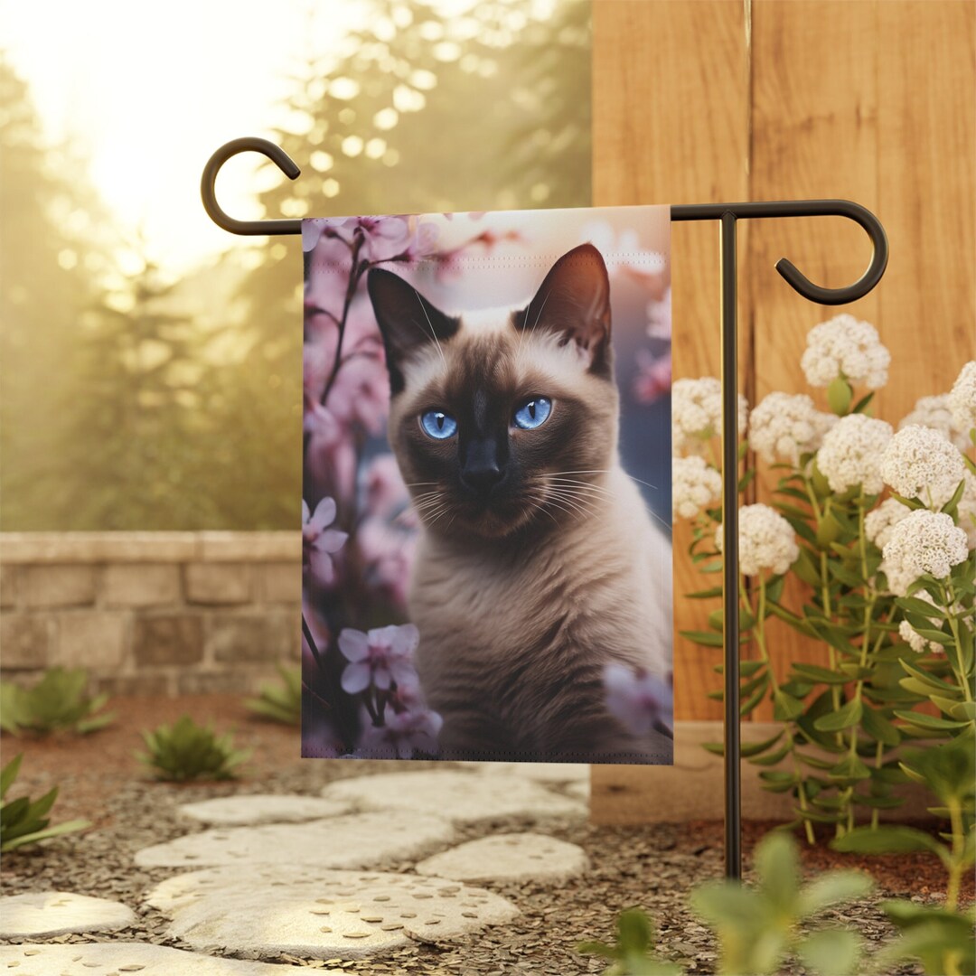 Siamese Cat Small Garden Flag, Cat Flag, Outdoor Decor, Spring Flag ...