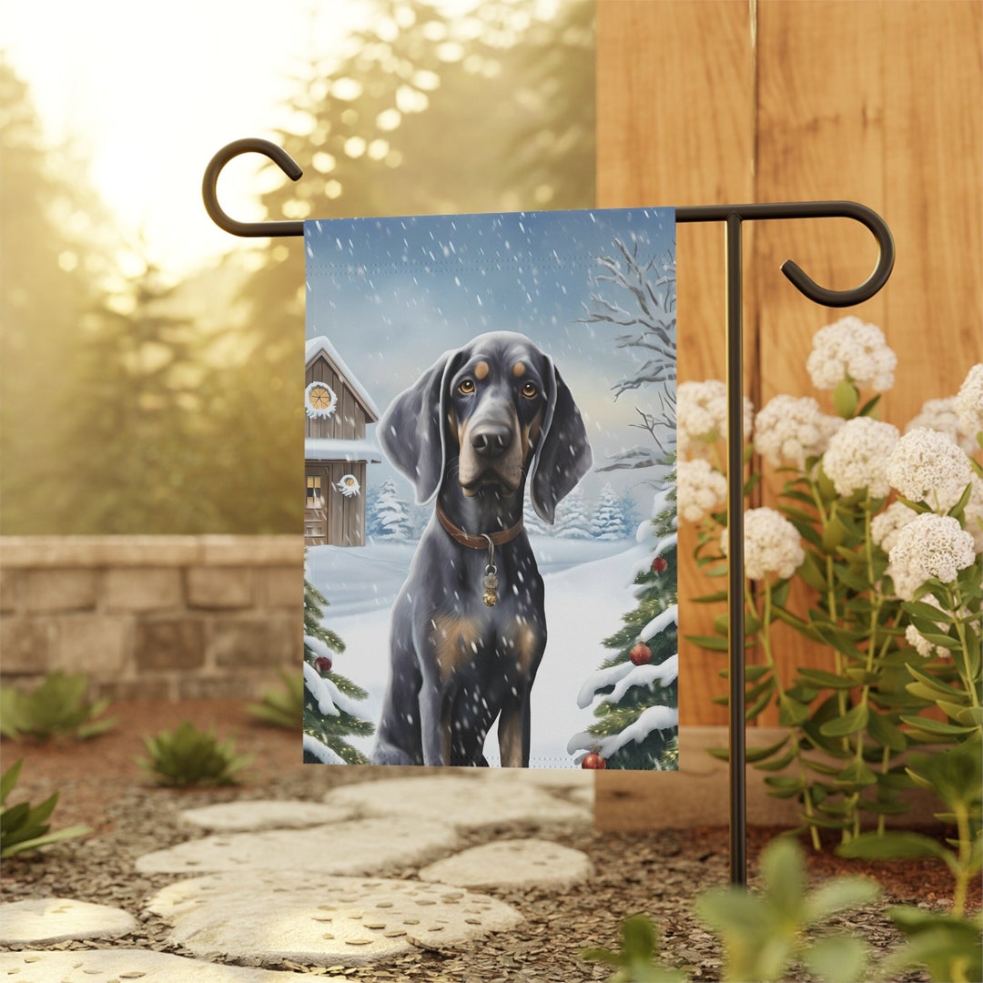 Blue Tick Coonhound Flag, Dog Flag, Garden Flag, Winter Flag, Outdoor ...