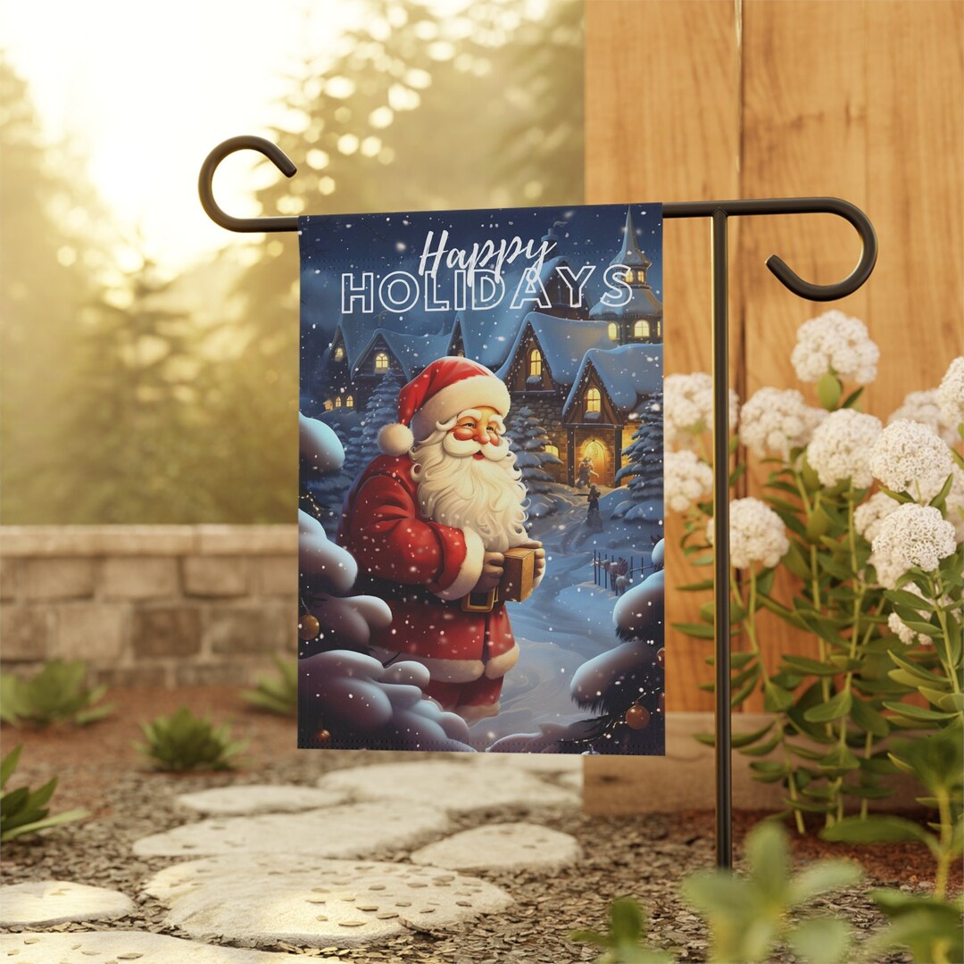 Santa Claus Winter Flag, Custom Santa Flag, Personalized Garden & House ...
