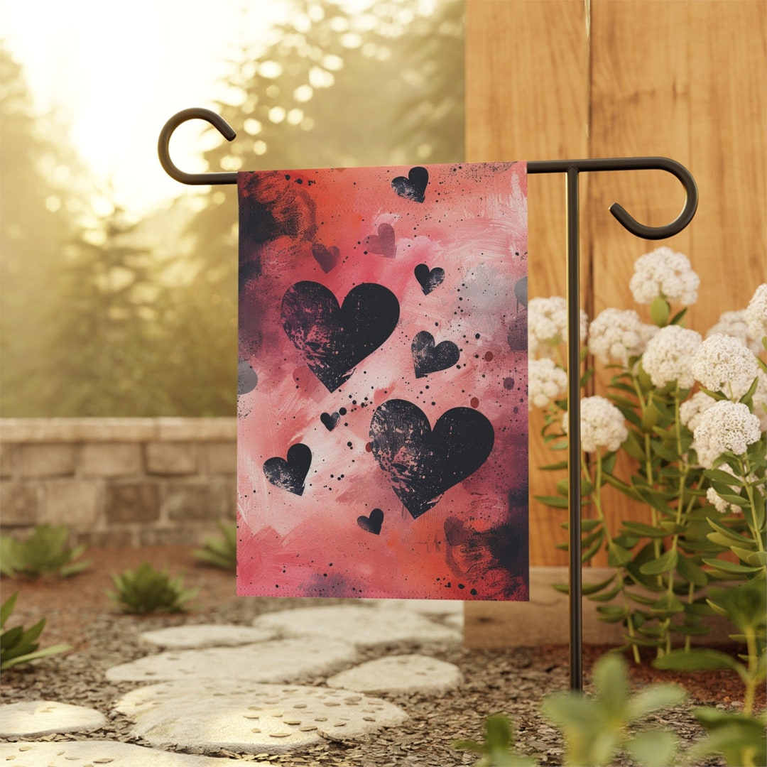 Rustic Valentines Small Garden Flag - Outdoor Valentine's Day Decor ...