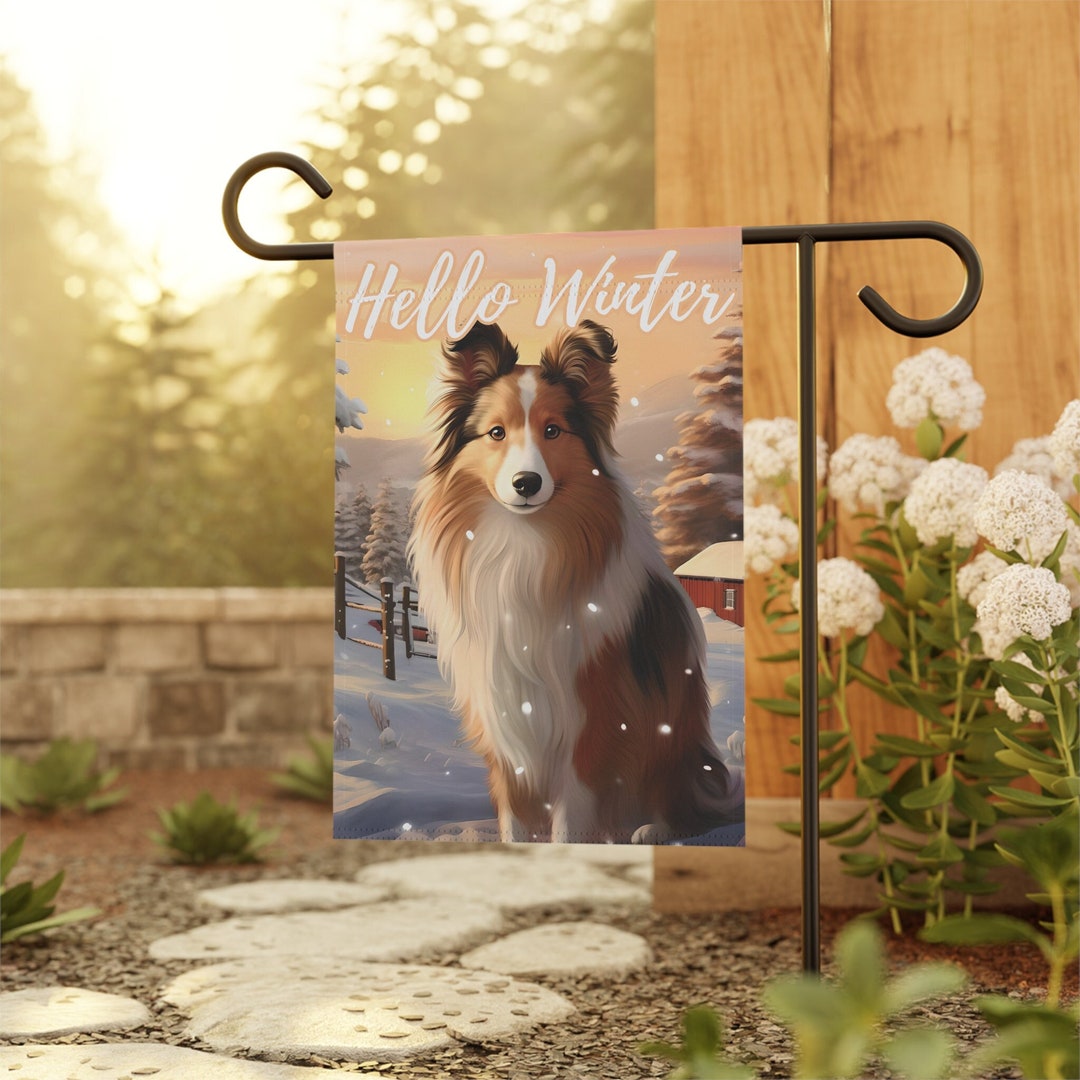 PXTIDY Sheltie Gartenflagge A House Is Not A Home Without A Sheltie