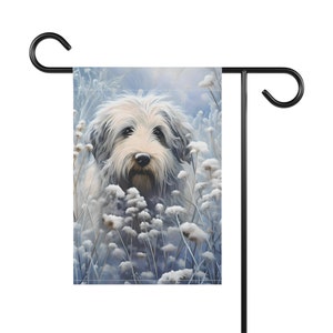 Custom Old English Sheepdog Flag, Seasonal Garden & House Banner, Small ...