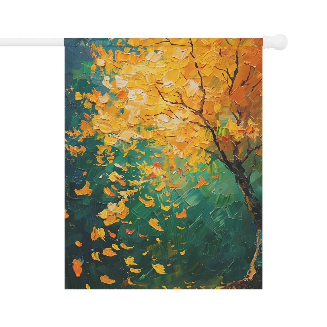 Fall Foliage Garden Decor, Autumn Tree With Falling Leaves Flag ...