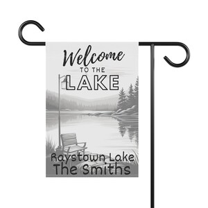 Welcome to the Lake Garden Flag, Garden & House Banner, Yard Flag ...