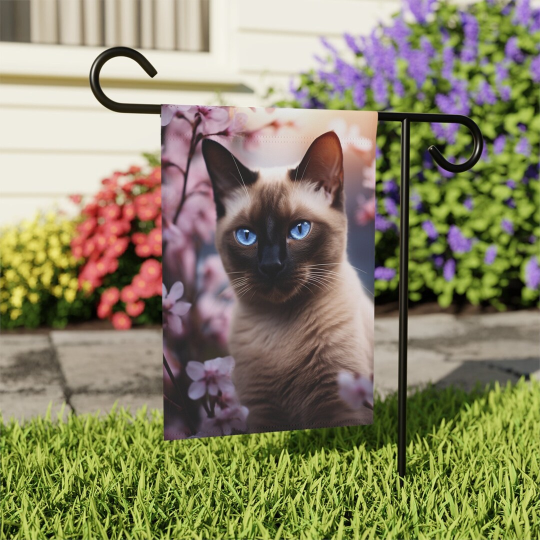 Siamese Cat Small Garden Flag, Cat Flag, Outdoor Decor, Spring Flag ...