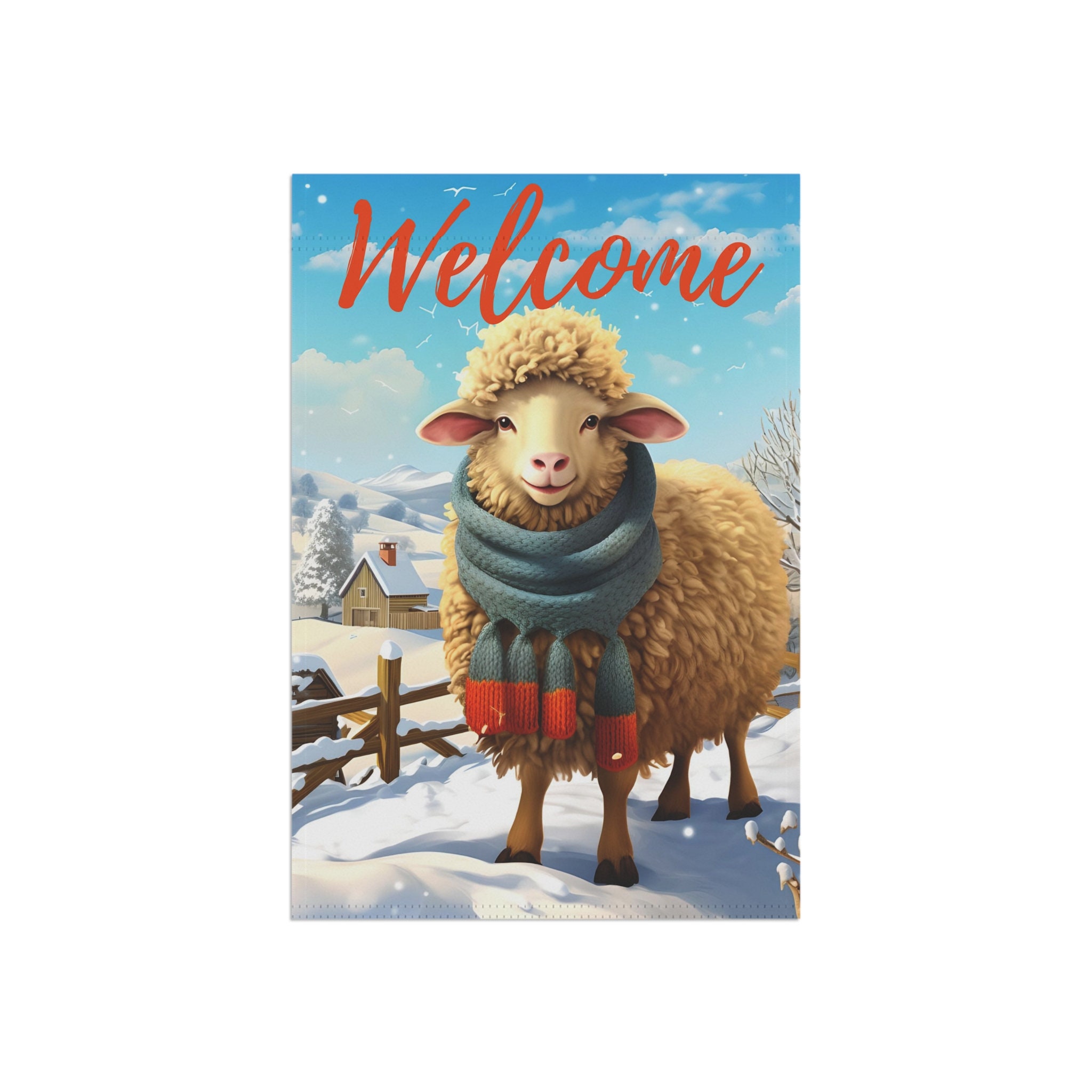 Sheep Welcome Winter Garden Flag sold by Alexander Kostenko | SKU ...