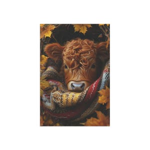 Rustic Fall Cow Flag for Your Garden, Small Garden Flag, Yard Art, Lawn ...