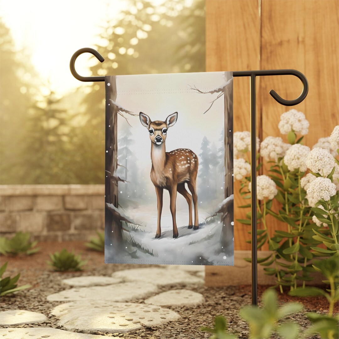 Unique Deer Garden Flag Add Some of Natures Charm to Your Outdoor Space ...