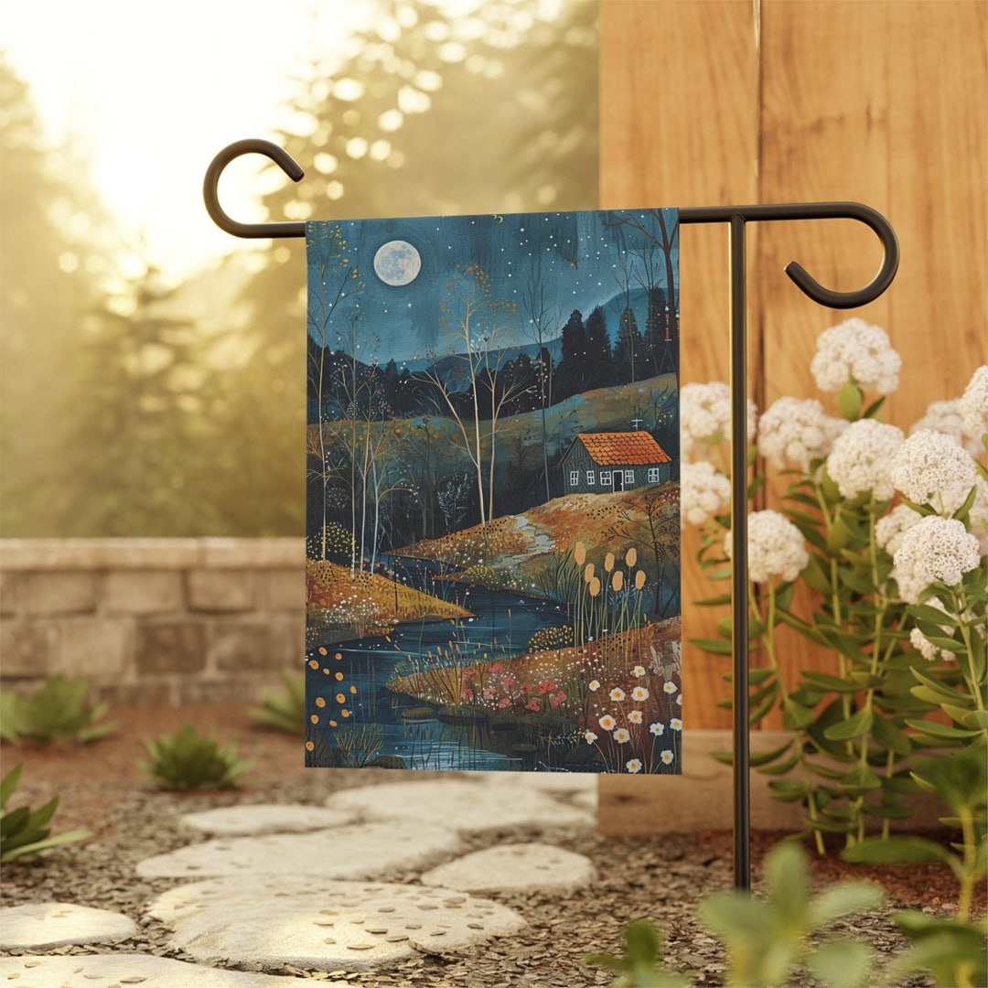 Charming Small Garden Flag With Colorful Springtime Woodland Scene ...