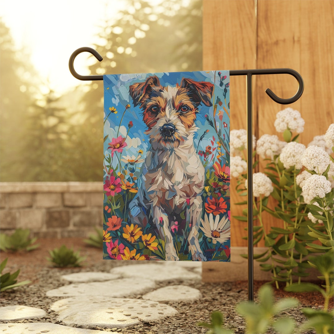 Spring Floral Jack Russell Terrier Garden Flag - Small Dog Lover Gift ...