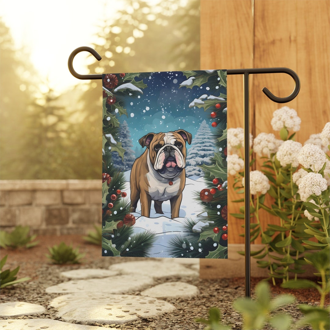 Adorable English Bulldog Garden Flag - Perfect for Bulldog Lovers ...