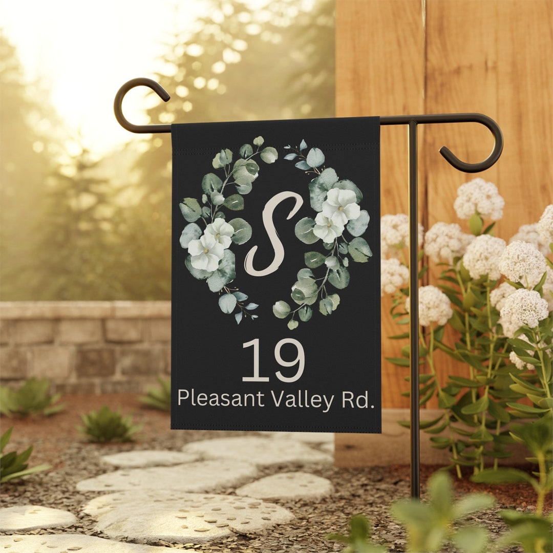 Custom Address Flag Handcrafted Personalized Flag for Your Home's ...