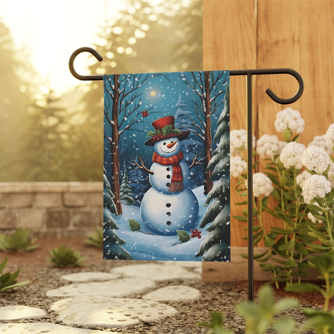 Winter Wonderland Snowman Garden Flag, Small Garden Flag, House Flag ...