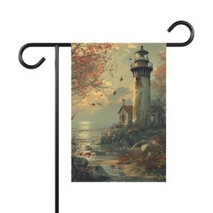 Whimsical Lighthouse in Spring Small Garden Flag - Perfect Coastal ...