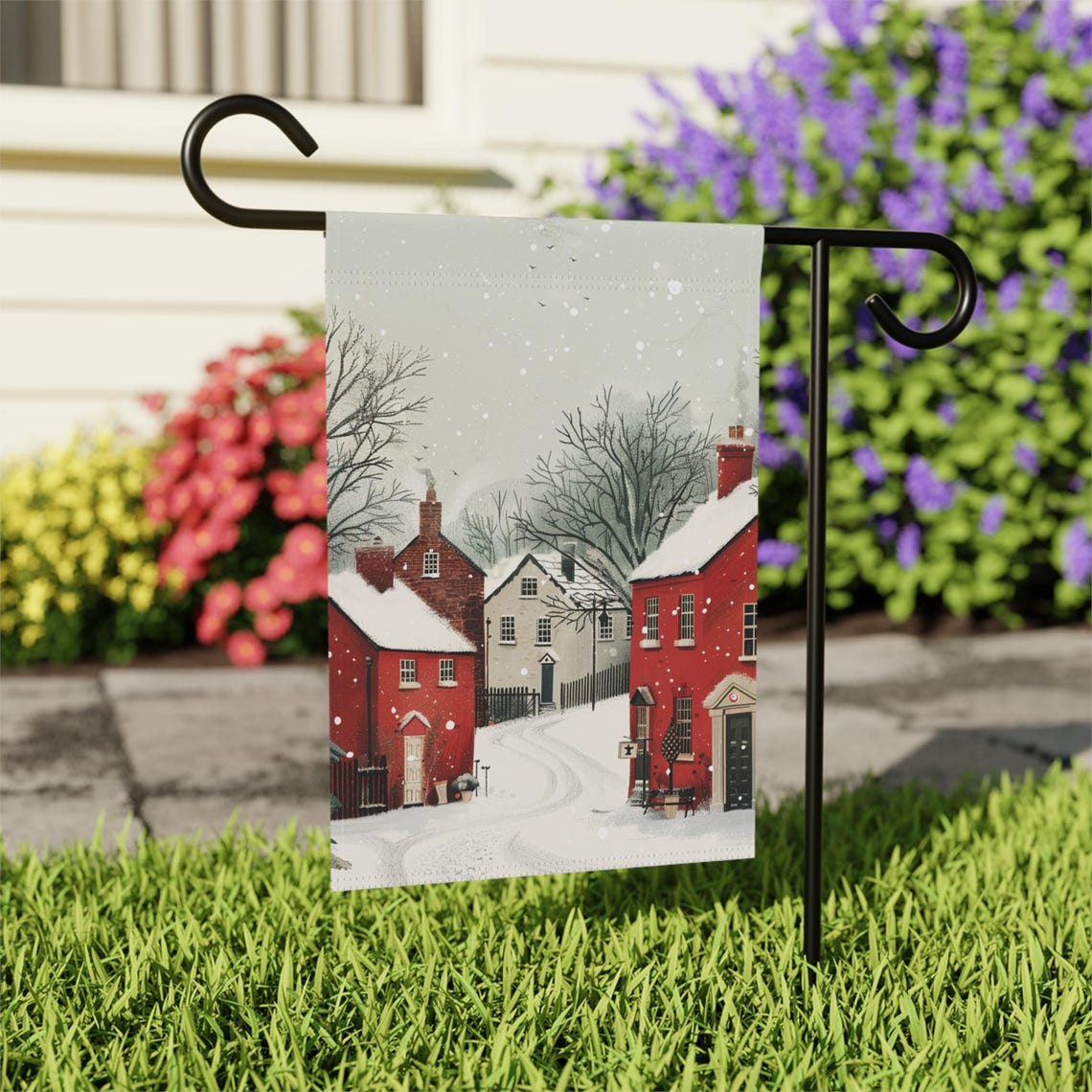 Delightful Winter Greetings Garden Flag - Celebrate the Season, House ...