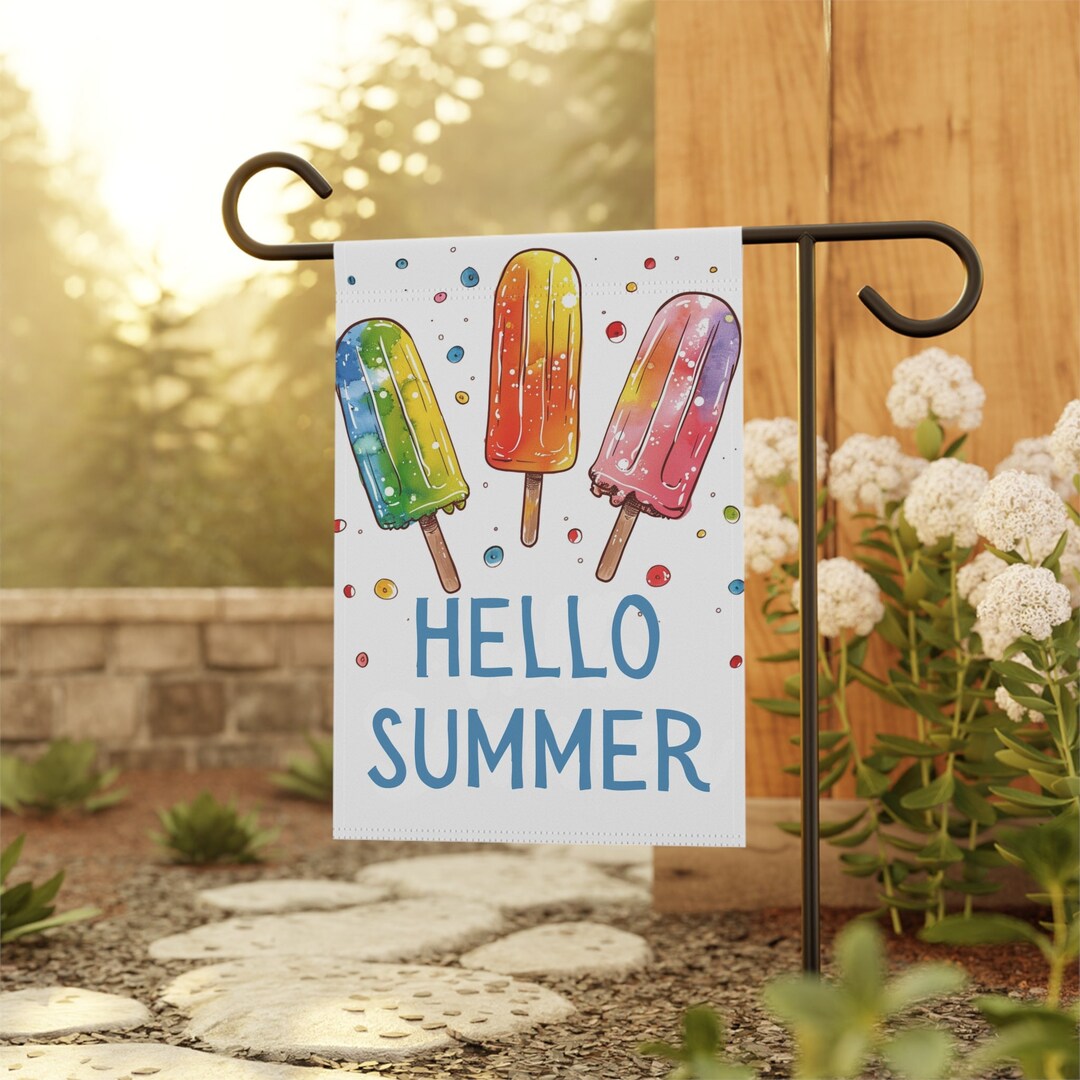 Say Hello to Summer With This Fun Popsicle Garden Flag - Bright Colors ...