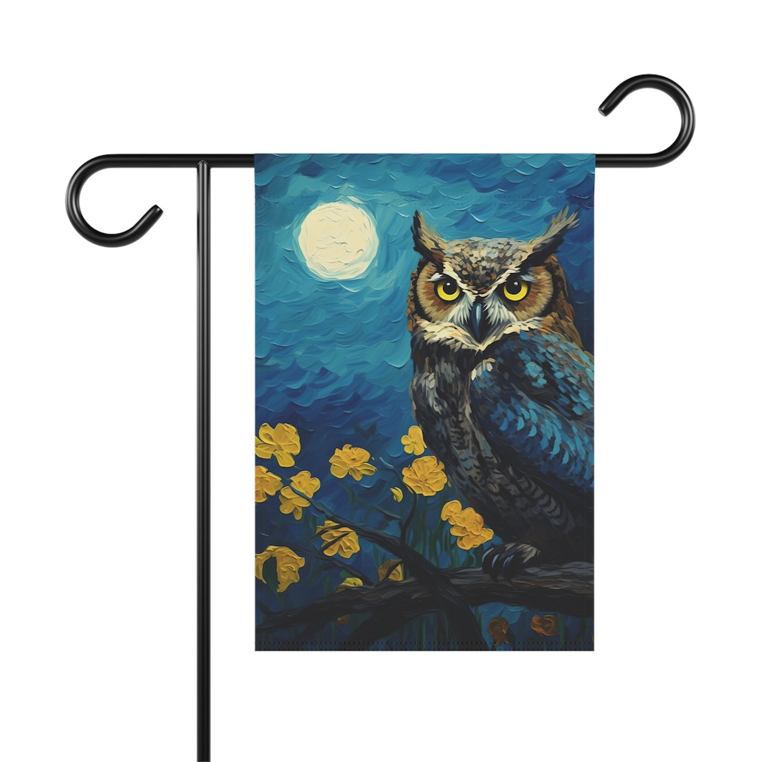 Great Horned Owl Flag/ Garden & House Banner/ Personalized - Etsy