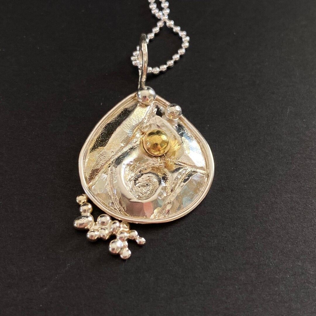 Repousse Pendant, Vintage Look, Rare Handmade Pendant, Designer ...