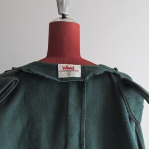 Rustic Green Linen Duster Jacket Women's Vintage Look Alpine Boho With ...