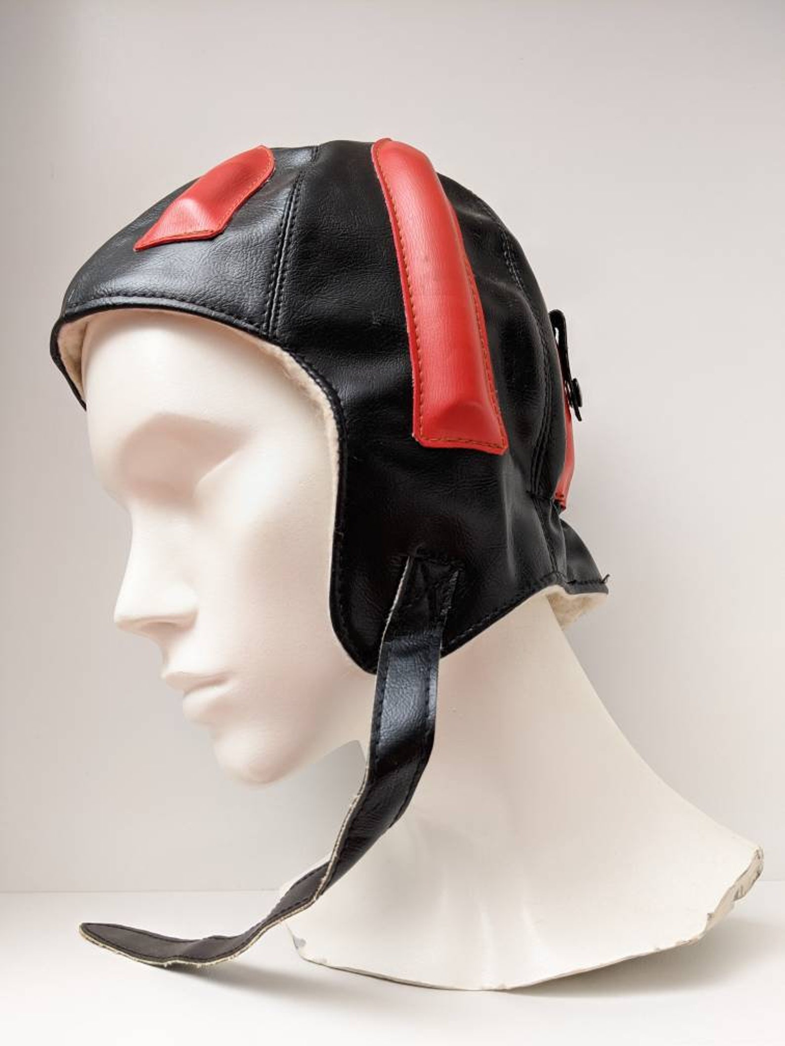 Faux Leather Aviator Hat Pilot Helmet Skydive Frap Hat | Etsy