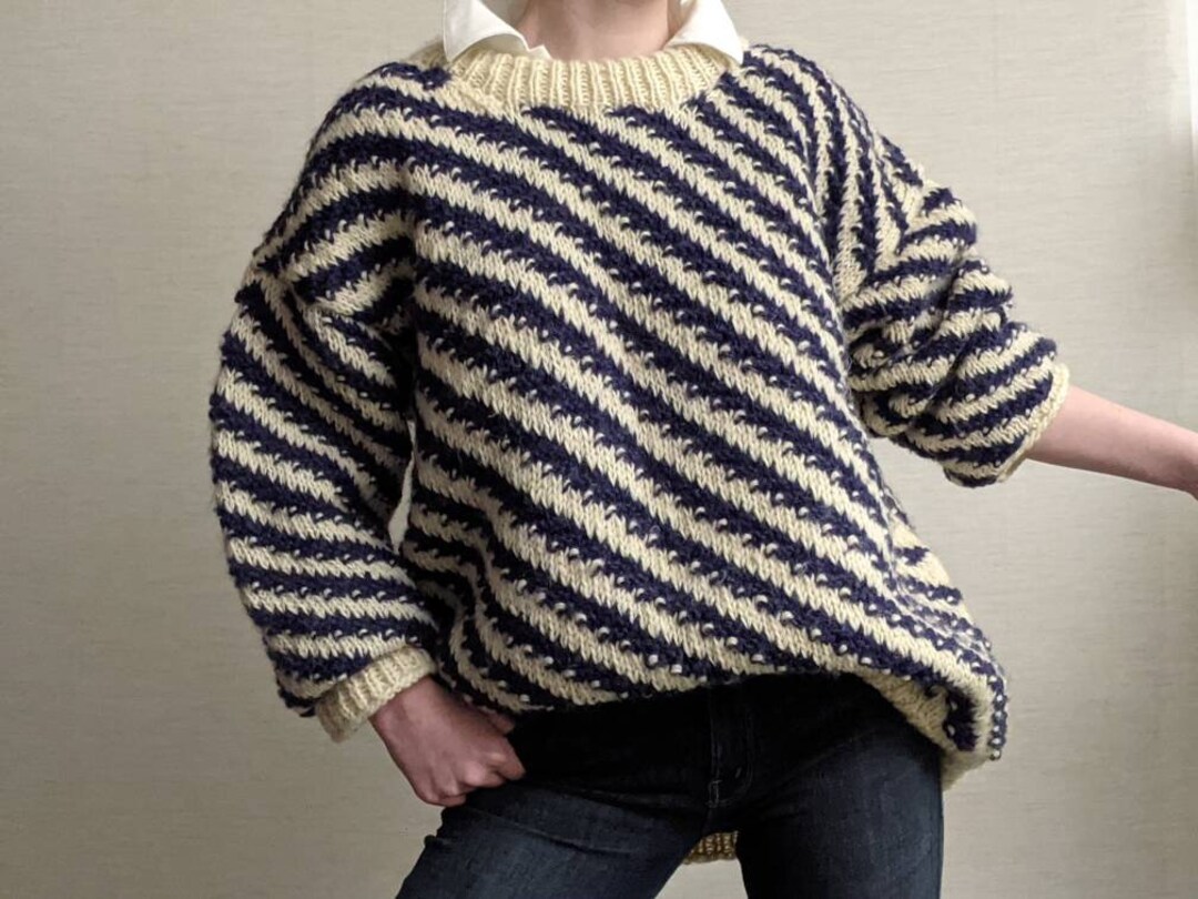 Chunky Wool Knit Baggy Bulky Sweater | Heavyweight Nz Wool Sweater ...