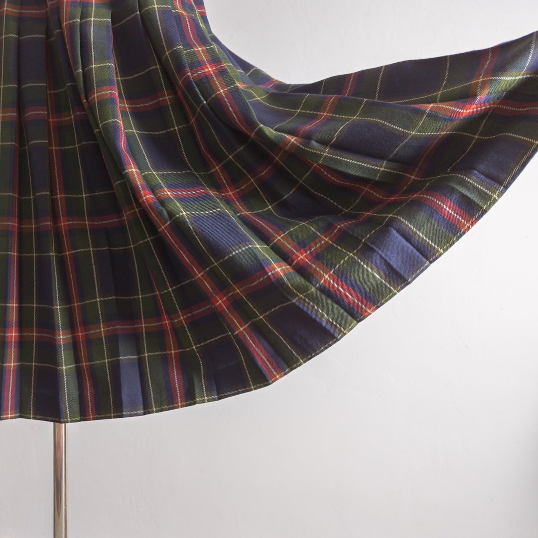 Scotland Tartan Pleated Skirt by Kinloch Anderson Wool Tweed Skirt With ...
