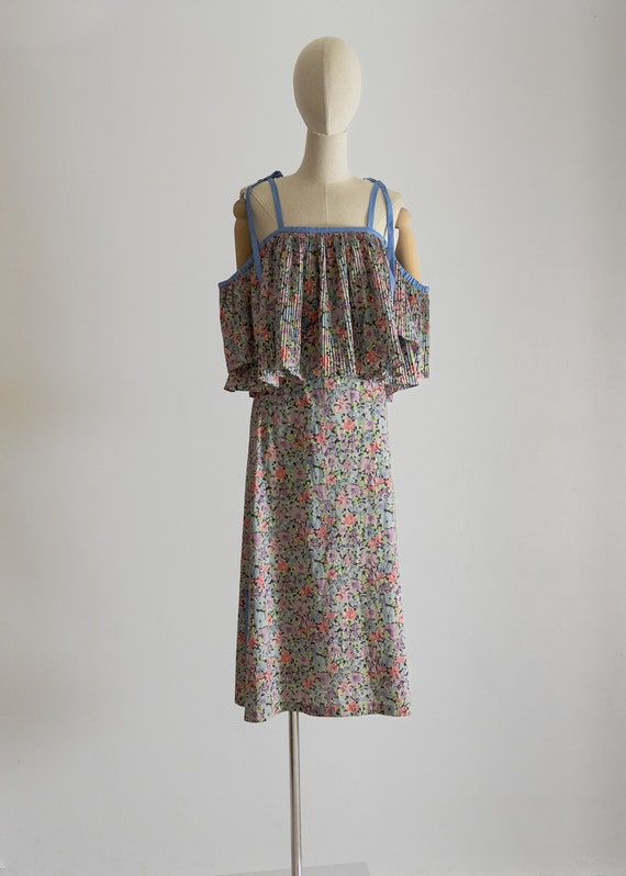 1970s Mandy Pothecary Liberty of London off-shoulder … - Gem
